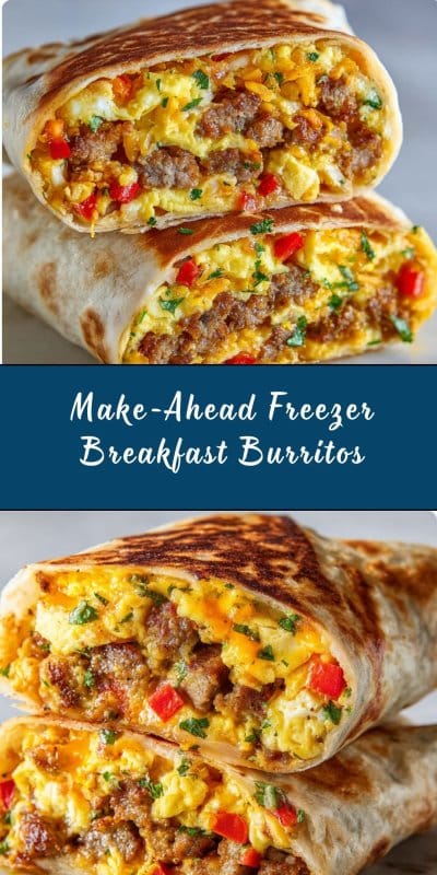 Freezer Breakfast Burritos - Easy Make-Ahead Homemade Burritos