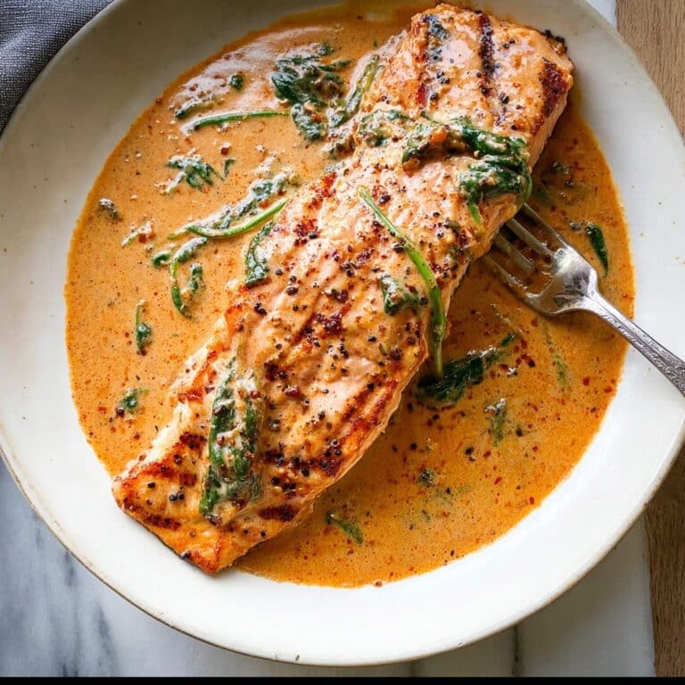 Salmon in Creamy Red Pesto Sauce – Flavorful & Easy Delight